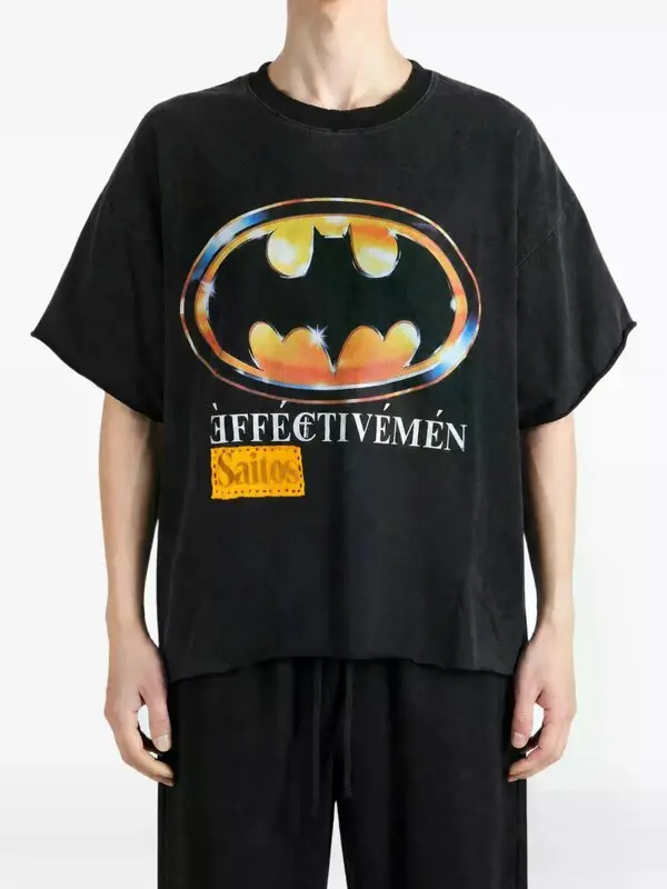 SAITOS Batman Graphic-print Patch-detail T-shirt
