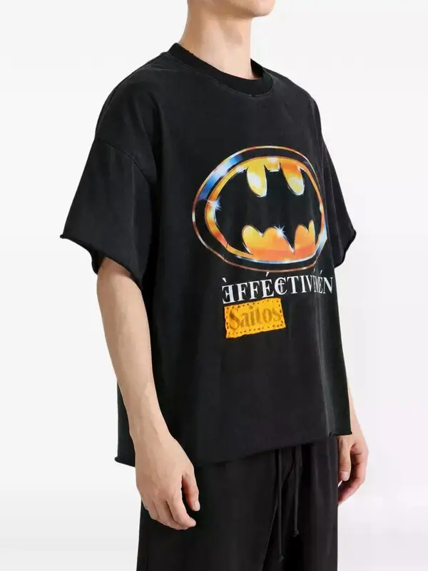 SAITOS Batman Graphic-print Patch-detail T-shirt