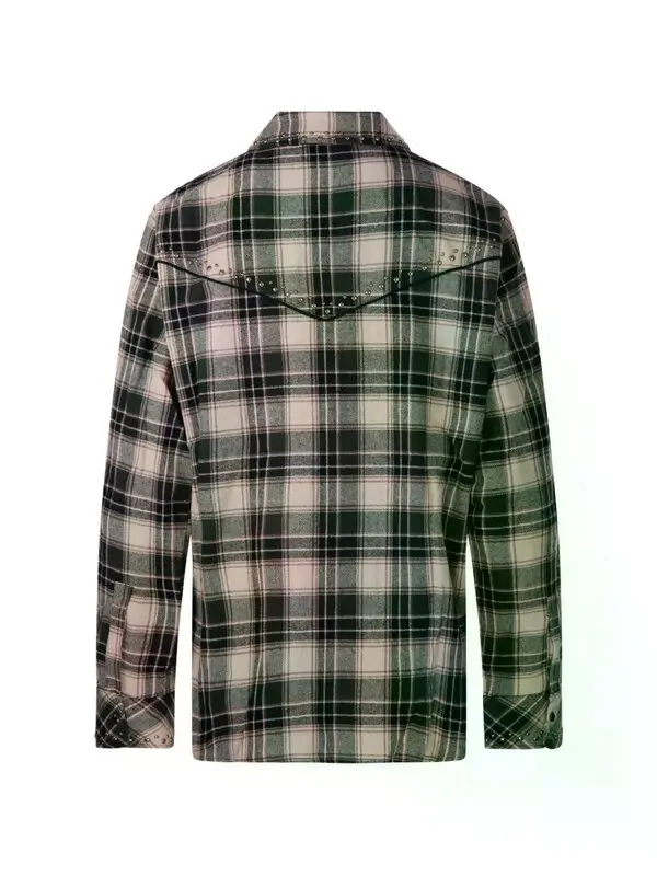 P.a.r.o.s.h Stud-embellished Checked Shirt