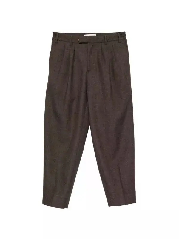 BRIGLIA 1949 Pleated Straight-leg Trousers - Brown