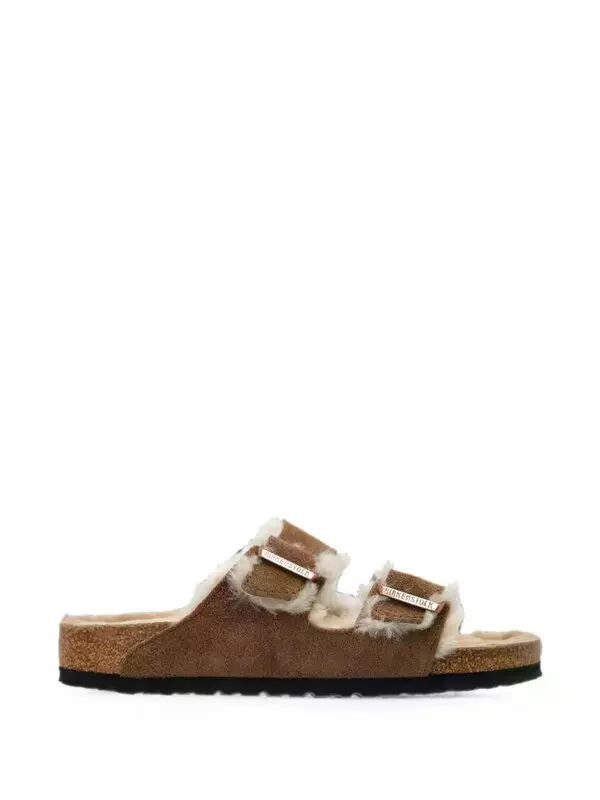 BIRKENSTOCK Arizona Shearling Lined Sandals - Brown