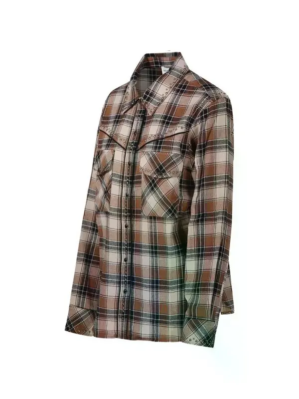 P.a.r.o.s.h Stud-embellished Checked Shirt