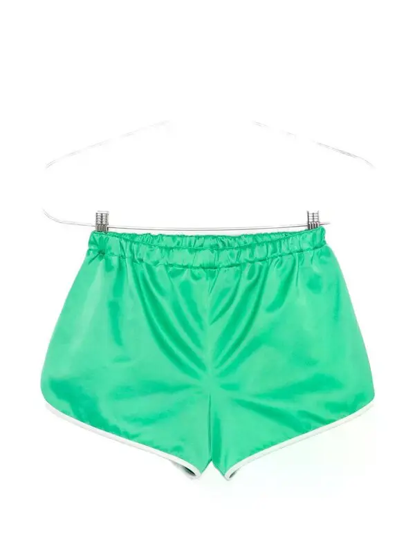 THE FRANKIE SHOP Cielo Contrast-trim Elasticated-waist Shorts - Green