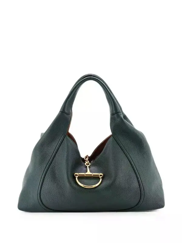 Gucci Softbit Leather Maxi Hobo Bag - Green