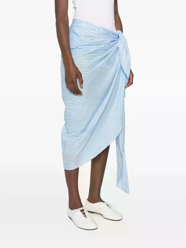 THE FRANKIE SHOP Striped Wrap Skirt