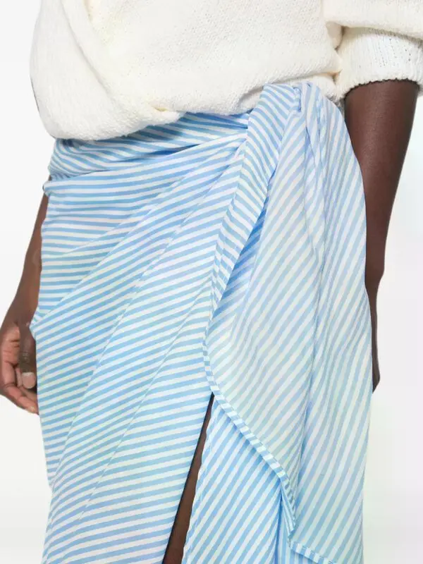 THE FRANKIE SHOP Striped Wrap Skirt