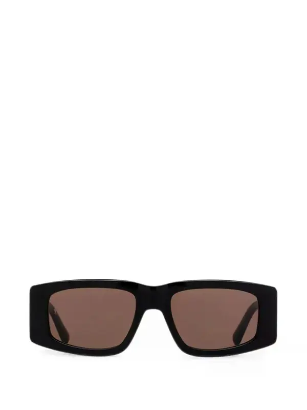AMI Paris De Coeur Rectangle-frame Sunglasses - Black