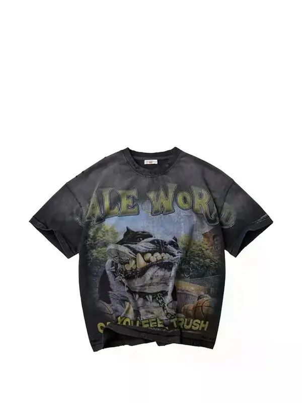 VALE FOREVER Graphic-print Distressed T-shirt