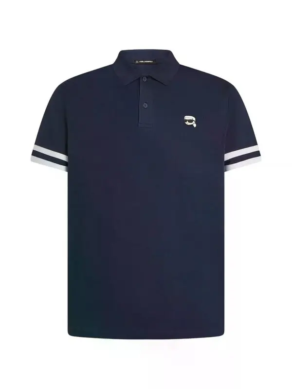 Karl Lagerfeld Ikon Striped-sleeve Polo Shirt