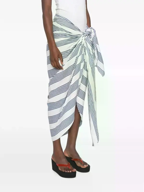 THE FRANKIE SHOP Thira Striped Wrap Skirt