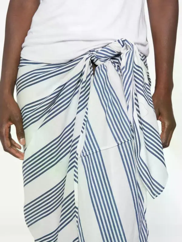 THE FRANKIE SHOP Thira Striped Wrap Skirt