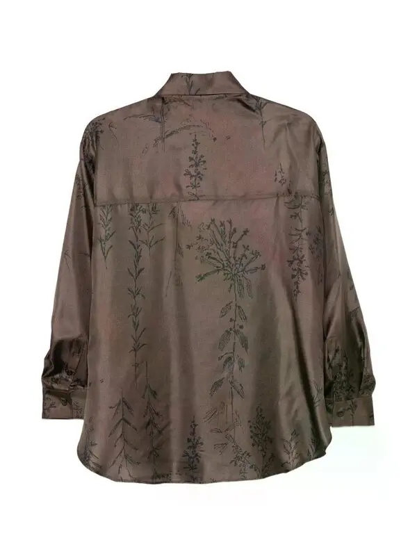 ALYSI Floral-print Silk Shirt