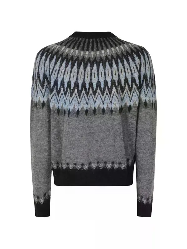 ROBERTO COLLINA Patterned Sweater - Grey