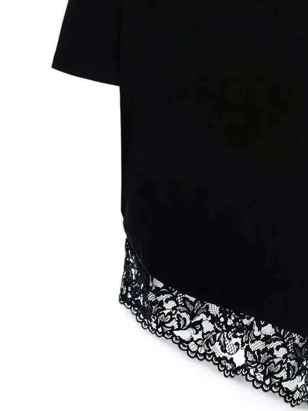 HAMZA Lace-trim Mini Dress