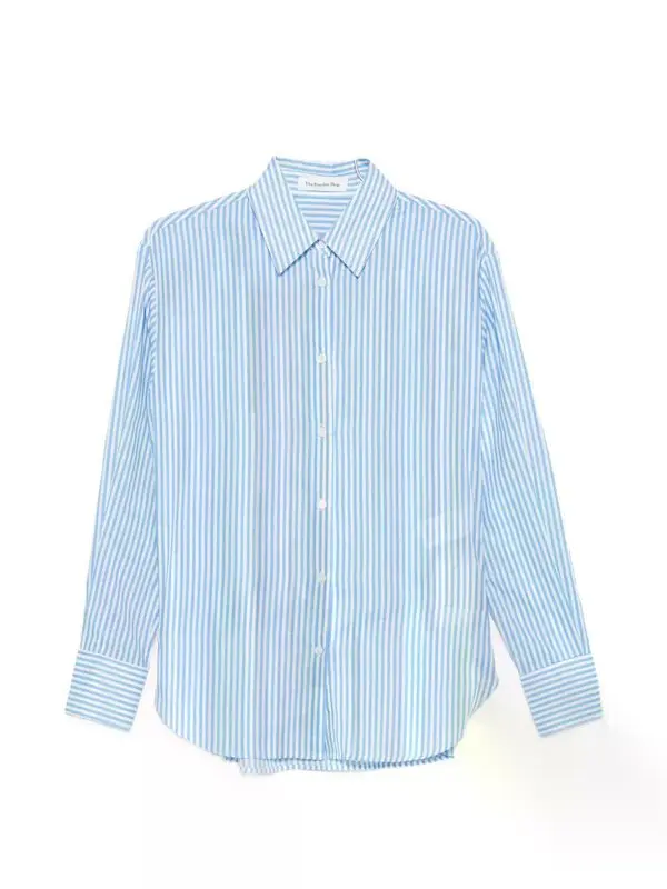 THE FRANKIE SHOP Peri Vertical-stripe Shirt - Blue