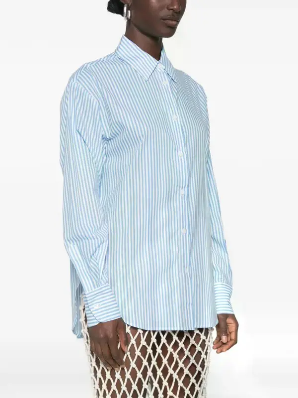 THE FRANKIE SHOP Peri Vertical-stripe Shirt