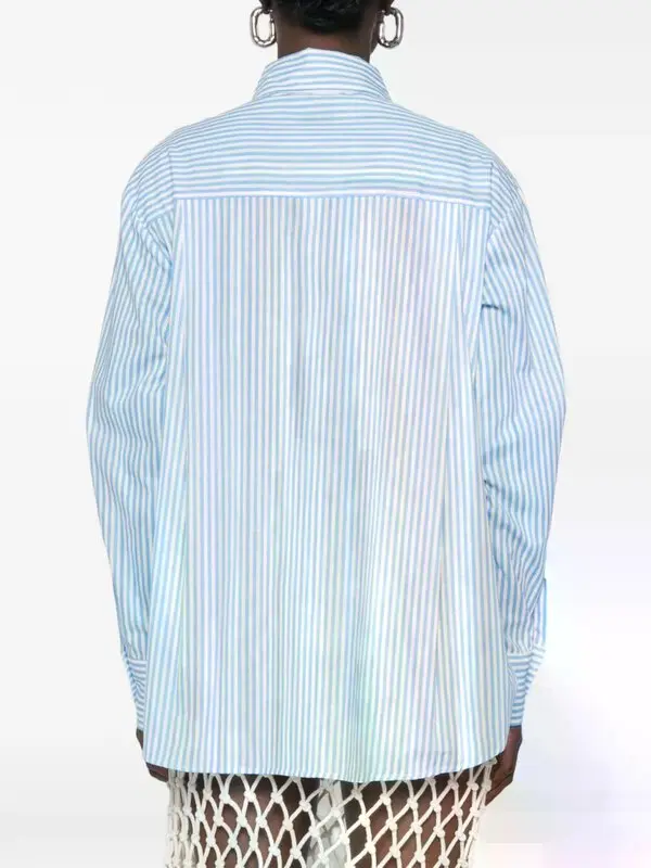 THE FRANKIE SHOP Peri Vertical-stripe Shirt