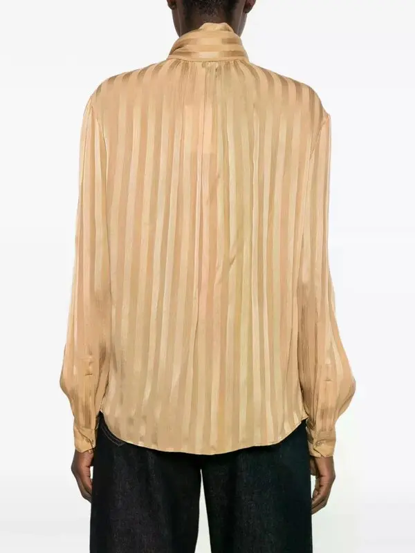 Saint Laurent Striped Pussy-bow Blouse