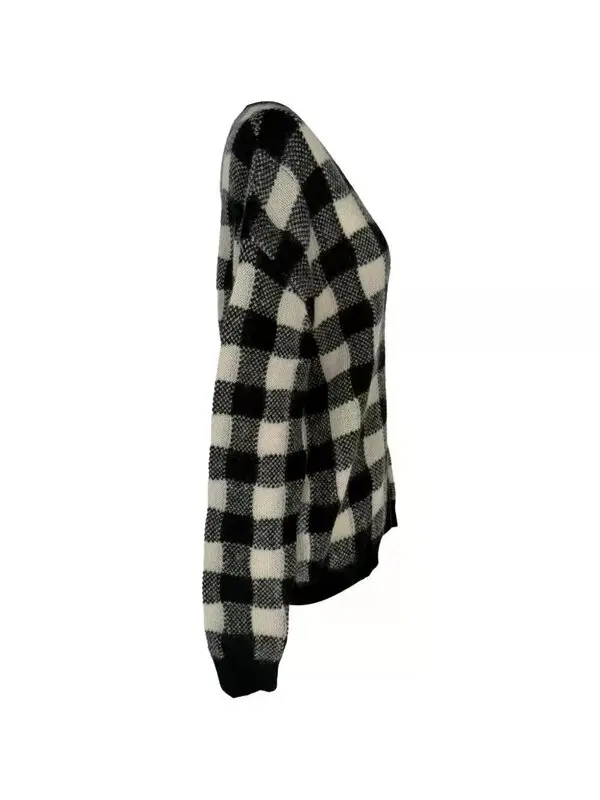 Dior Block-check Knit Sweater