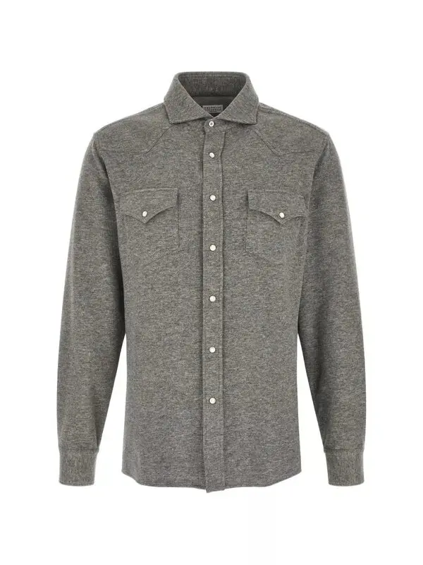 Brunello Cucinelli Western Shirt - Grey