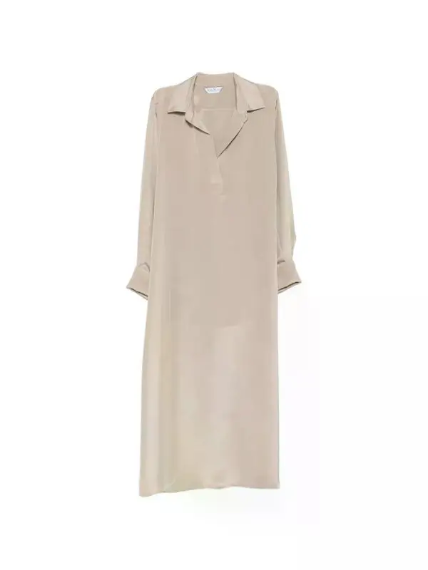 Max Mara Gambero Long-sleeve Midi Dress - Neutrals