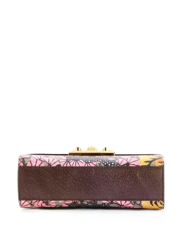 Gucci Padlock Bengal Print Gg Coated Canvas Shoulder Bag