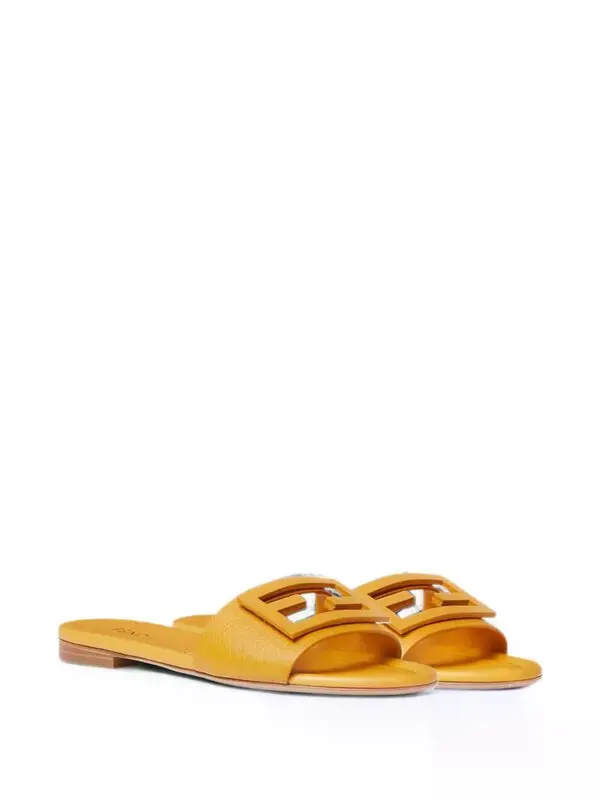 Fendi Baguette Leather Slides