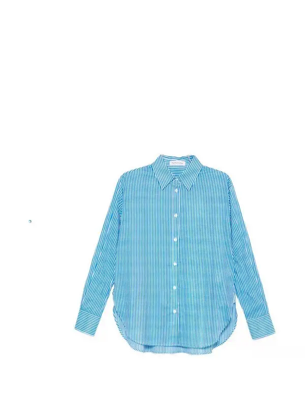 THE FRANKIE SHOP Peri Striped Button-up Shirt - Blue