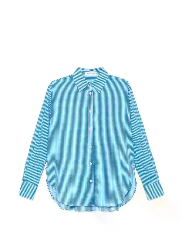 THE FRANKIE SHOP Peri Striped Button-up Shirt - Blue
