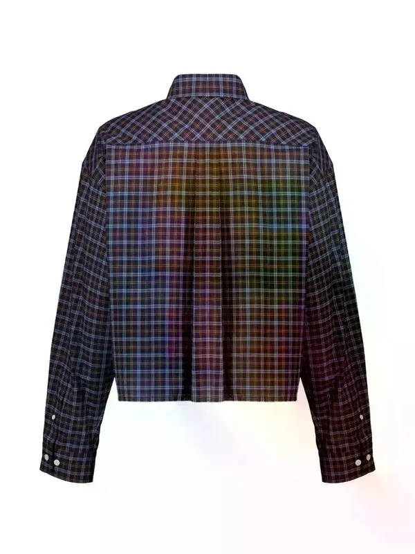 Miu Miu Check-print Cropped Shirt