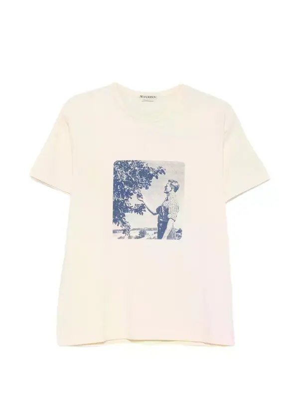 JW Anderson Graphic-print T-shirt - Neutrals