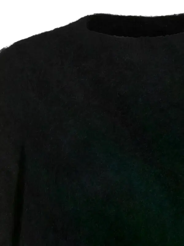 UMA WANG Brushed Crew-neck Sweater - Black