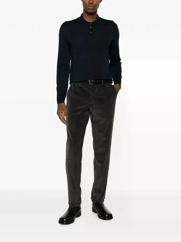 BRIGLIA 1949 Corduroy Straight-leg Trousers - Grey