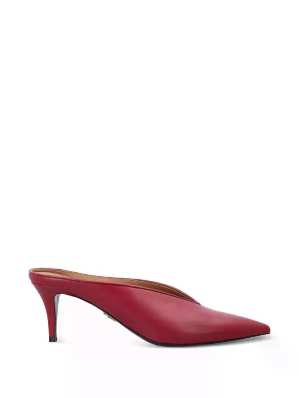 Stella McCartney Pointed-toe V-cut Mules - Red