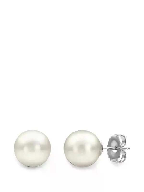 BAGGINS Akoya Pearl Stud Earrings In 14k White Gold - Silver