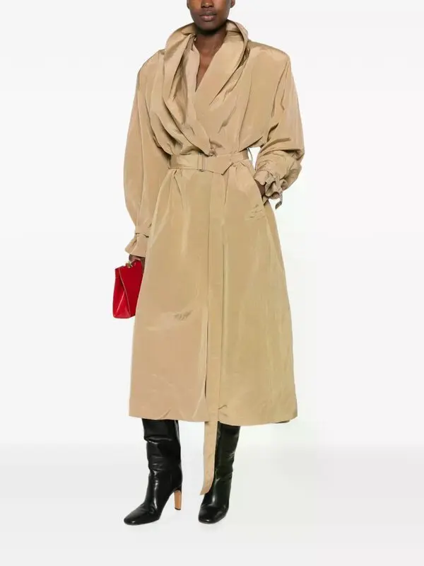 Magda Butrym Belted Hooded Coat