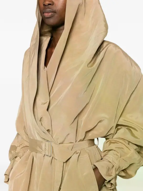Magda Butrym Belted Hooded Coat
