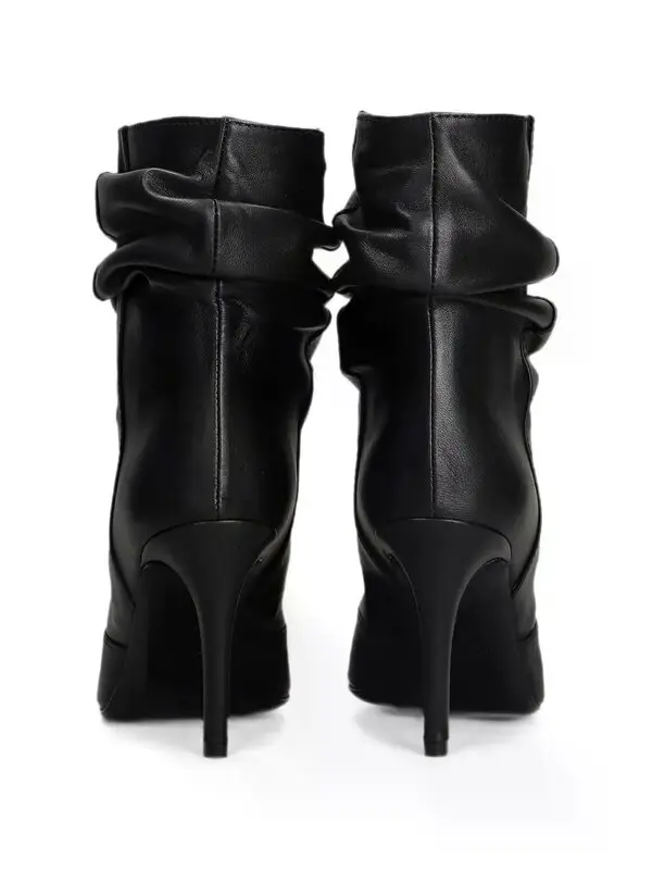 VIA ROMA 15 Ruched Pointed-toe Ankle Boots