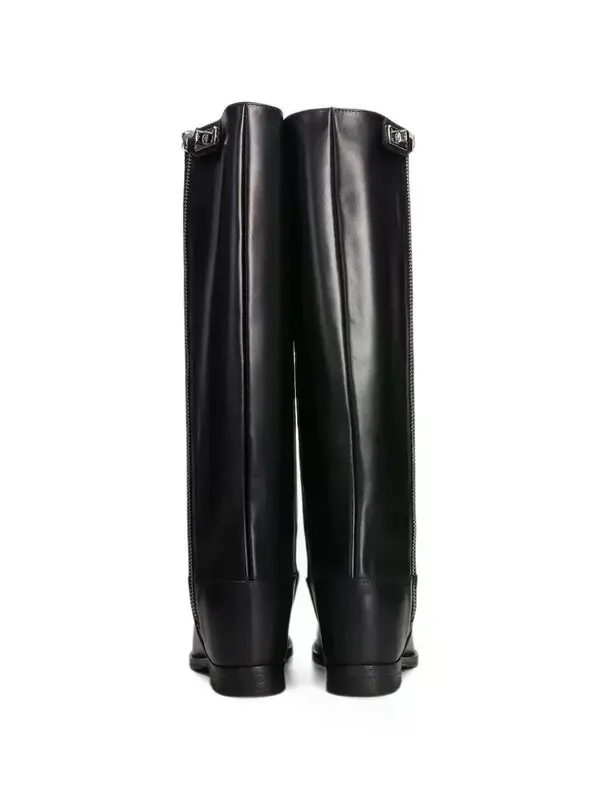 VIA ROMA 15 Zip-fastening Buckle-detail Knee-high Leather Boots