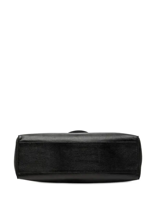 FERRAGAMO 2000-2026 Lizard Embossed Leather Vara Tote Bag