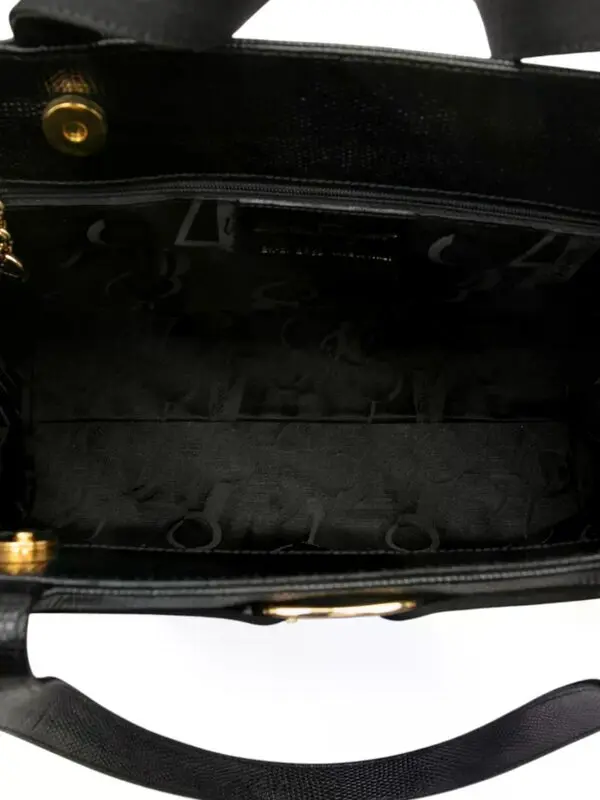 FERRAGAMO 2000-2026 Lizard Embossed Leather Vara Tote Bag
