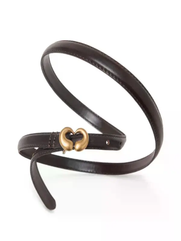 Maje Slim Leather Belt