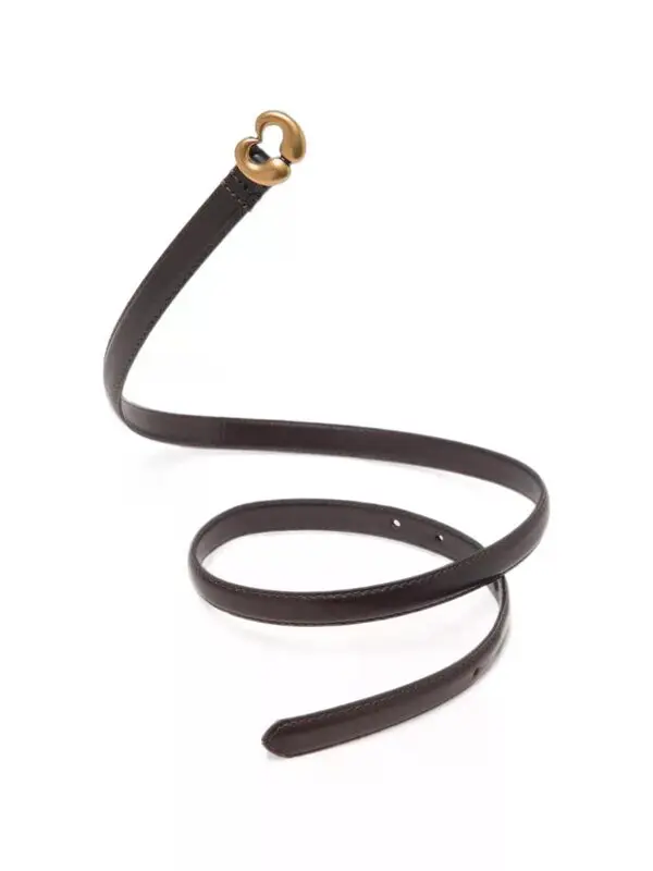 Maje Slim Leather Belt