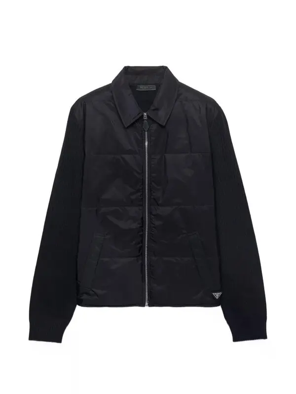 Prada Wool And Re-nylon Gabardine Cardigan