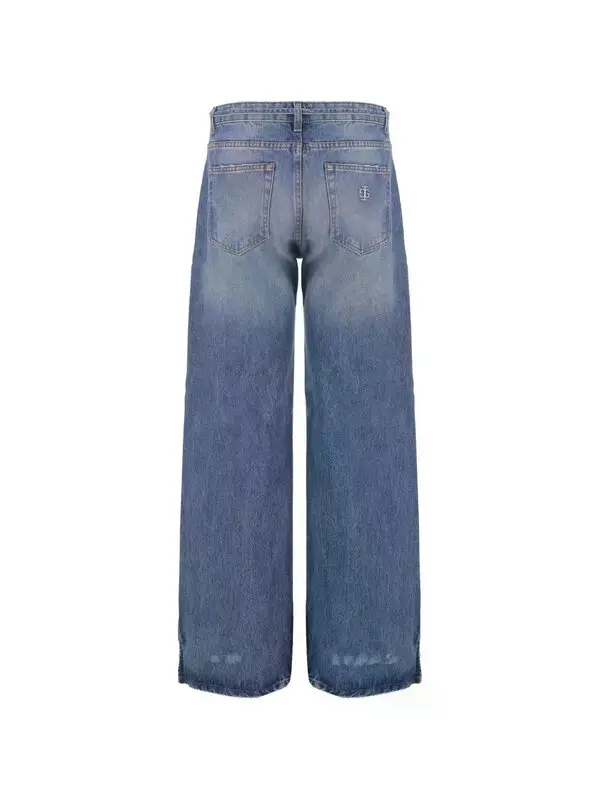 THE GARMENT Washed-effect Tie-waist Jeans