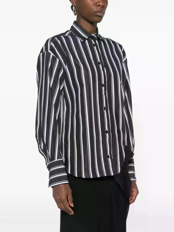 Attico Striped Long-sleeve Shirt