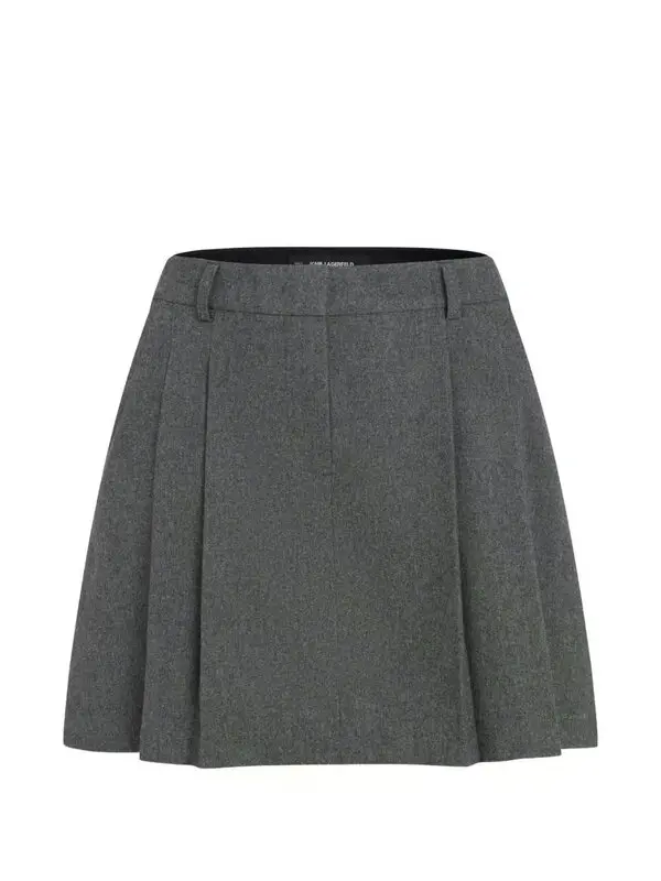 Karl Lagerfeld Pleated Mini Skort - Grey