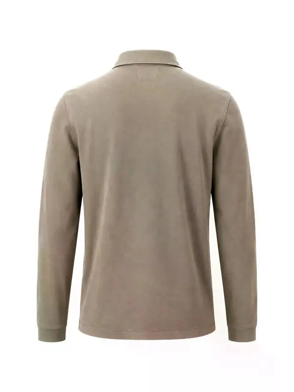 C.P. COMPANY Logo-patch Long-sleeve Polo Shirt