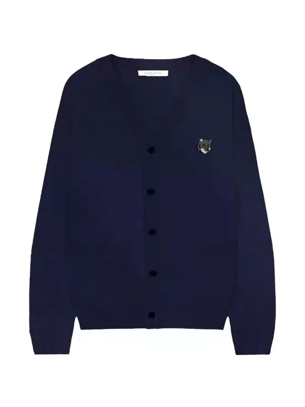 Maison Kitsuné Logo Patch V-neck Cardigan
