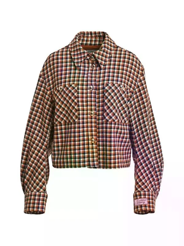 Essentiel Antwerp Checked Oversized Shirt Jacket